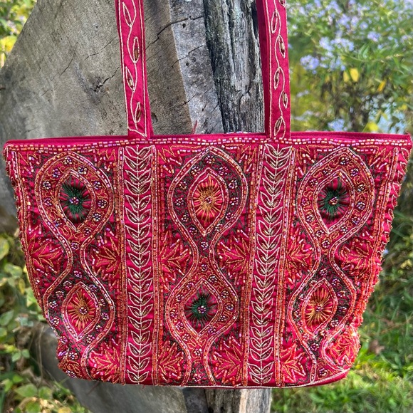 authentic indian | Bags | Authentic Indian Made Viscose Hand Beaded ...